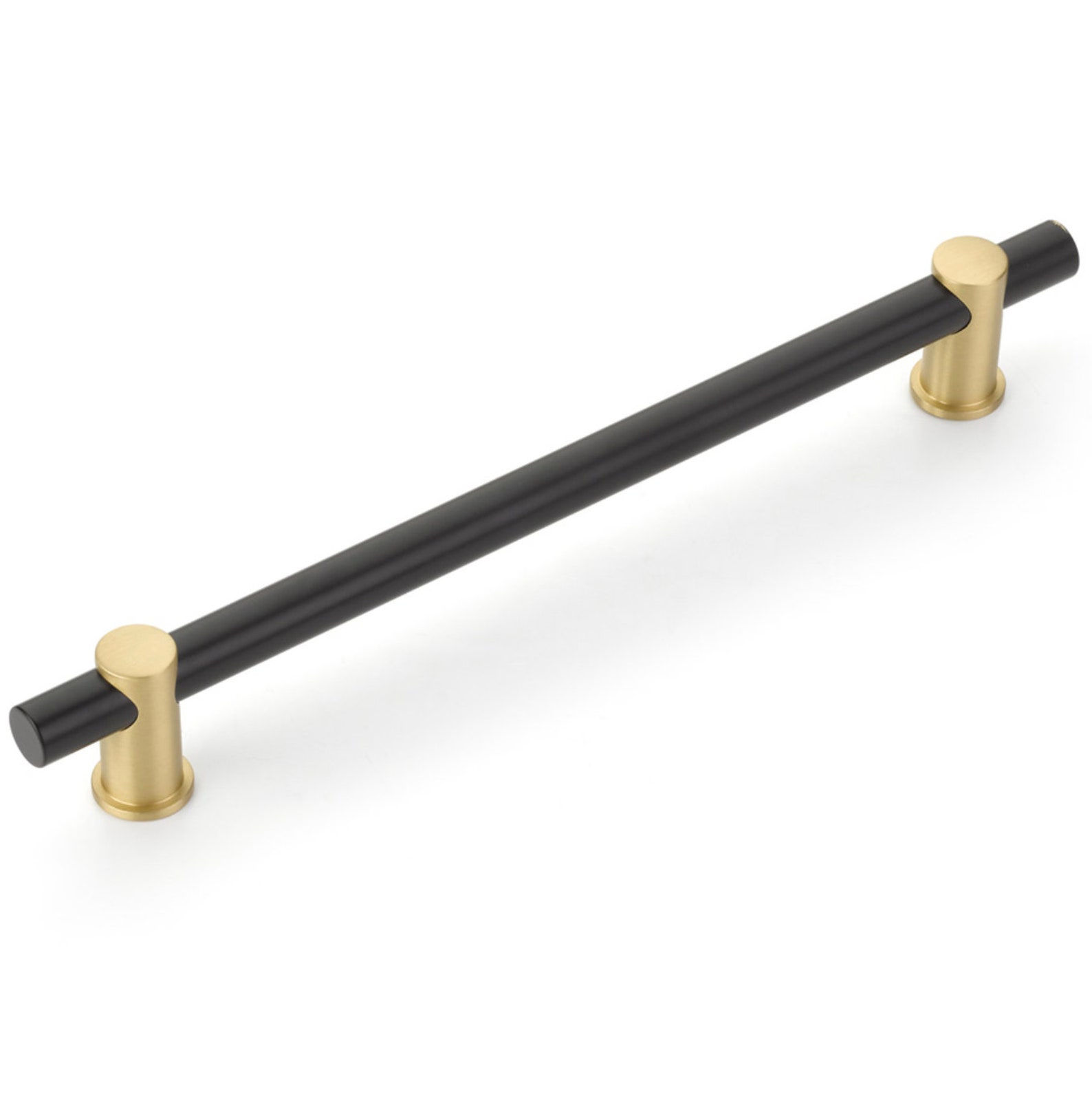 Matte Black and Satin Brass Round T-bar fancy - Etsy