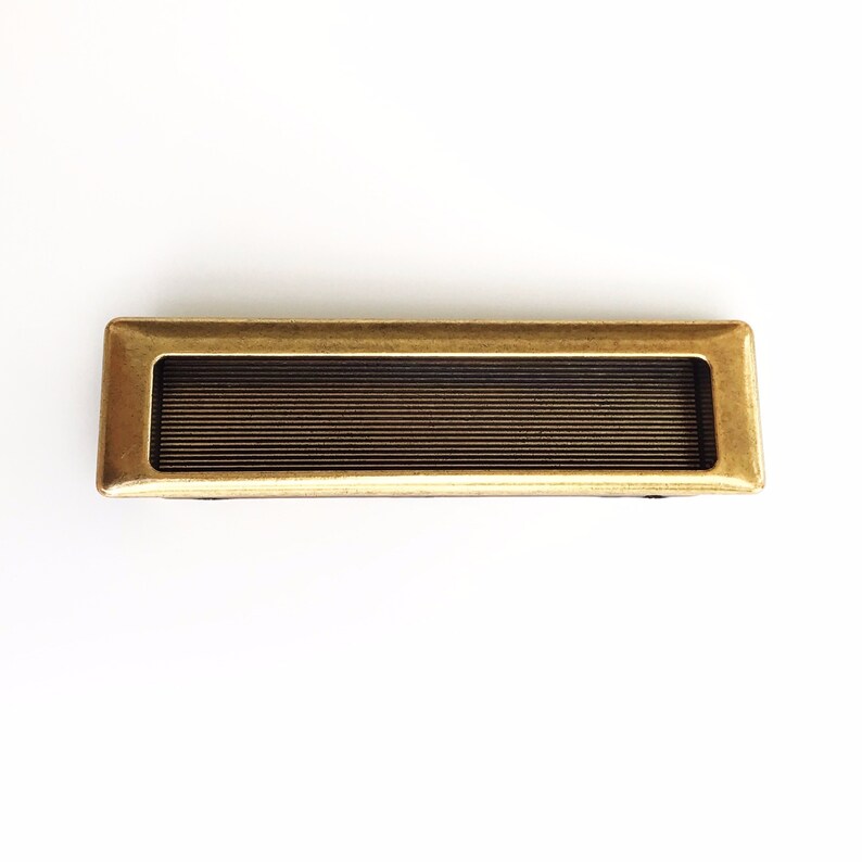 Drawer Handle Rectangular Recess Antique Brass Drawer Pulls - Etsy