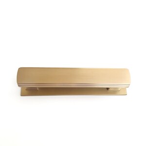 Satin Brass Square 4" Drawer Pull W/ Backplate, Brass Drawer Pull ...
