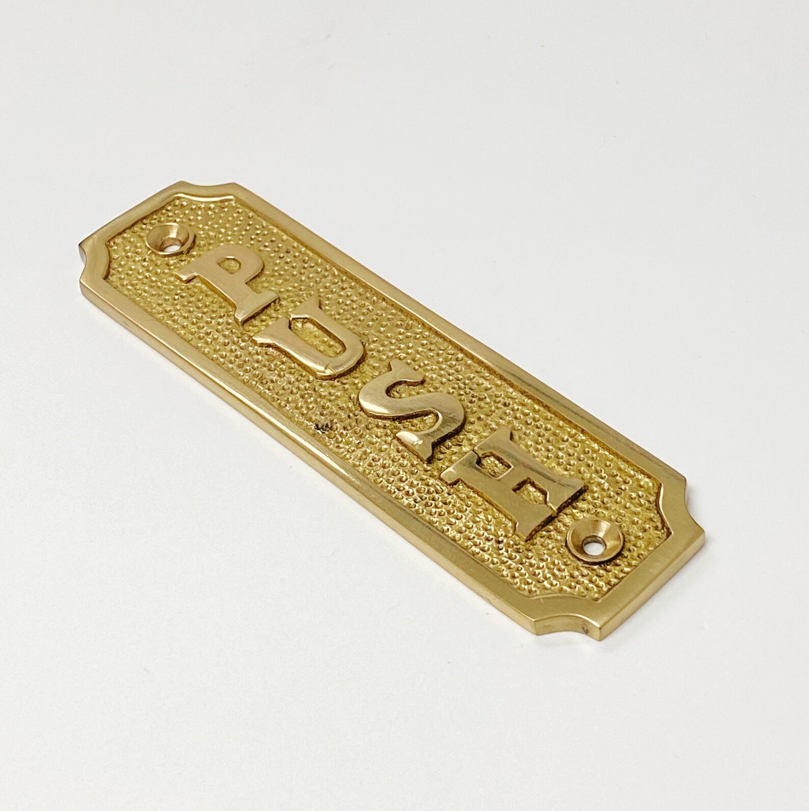 Brass push Door Sign 1-5/16 W X 4-1/2 H Brass Door - Etsy