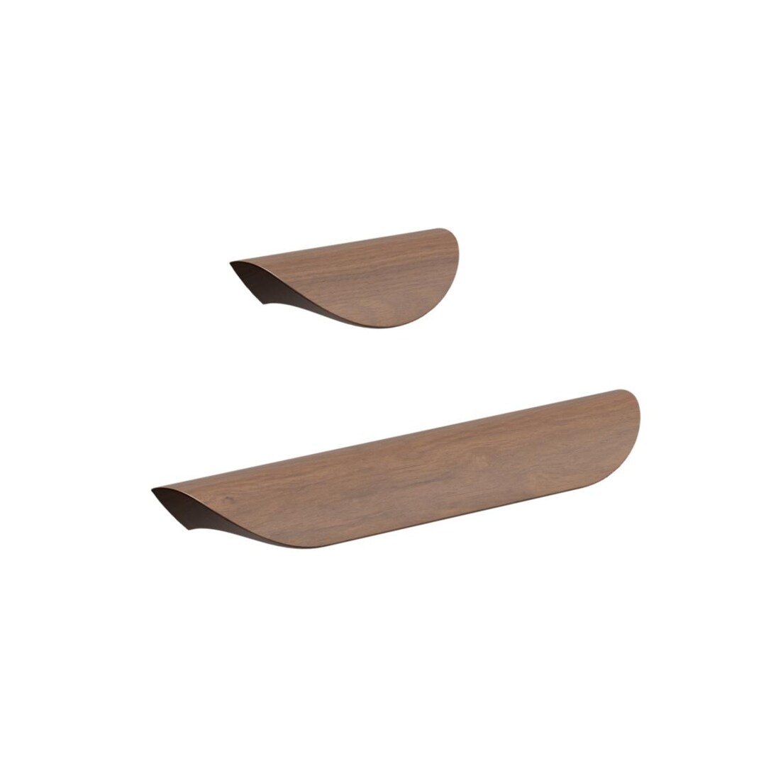 Lacquered Walnut Wood "archive" Tab Drawer Pulls - Cabinet and ...