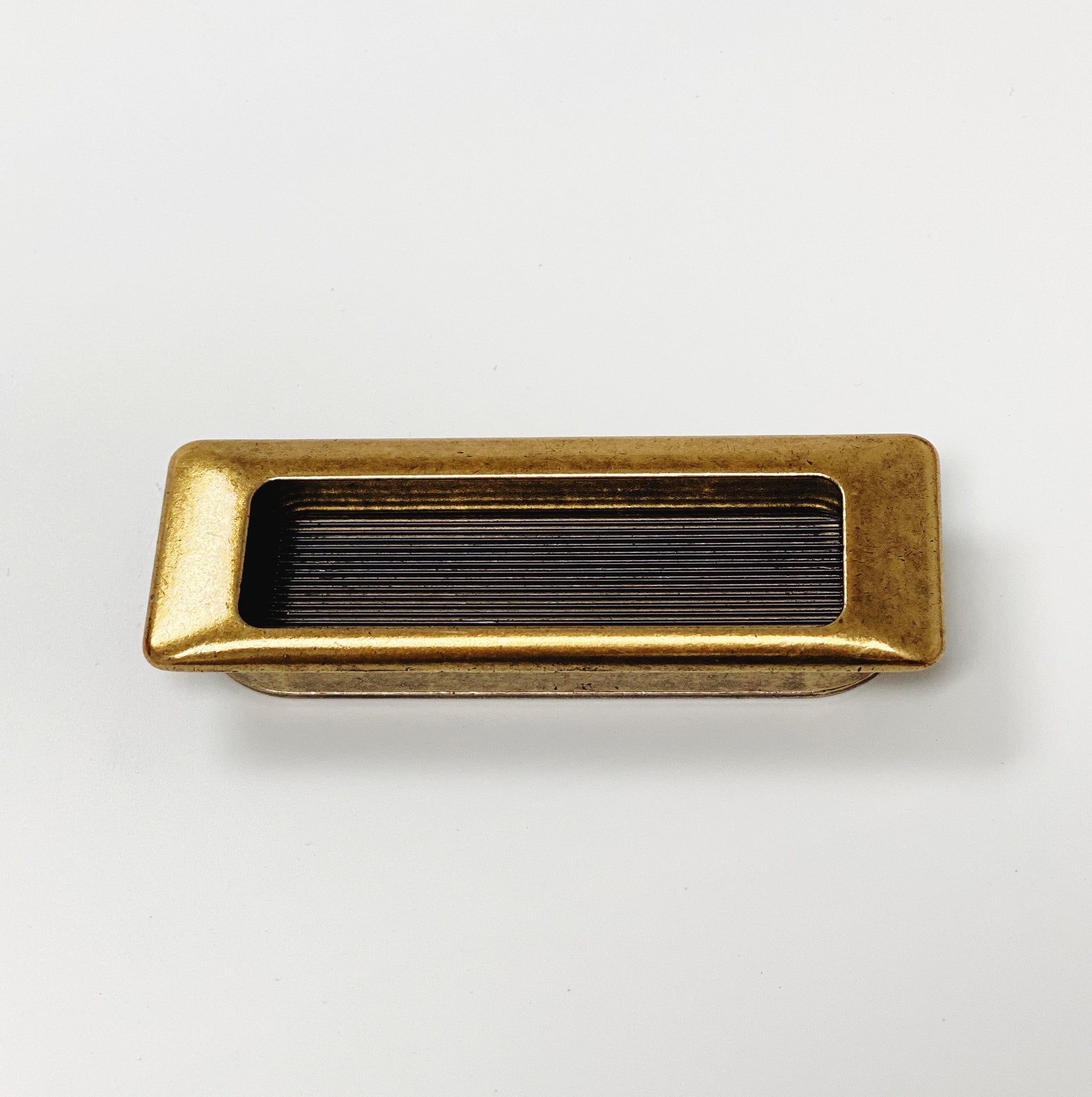 Drawer Handle Rectangular Recess Antique Brass Drawer Pulls - Etsy