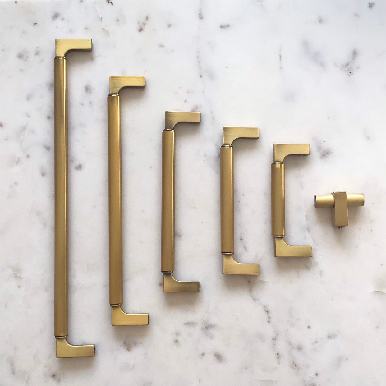 Paris Brass Drawer Pull. Modern Square Gold Drawer Pulls - Etsy Canada