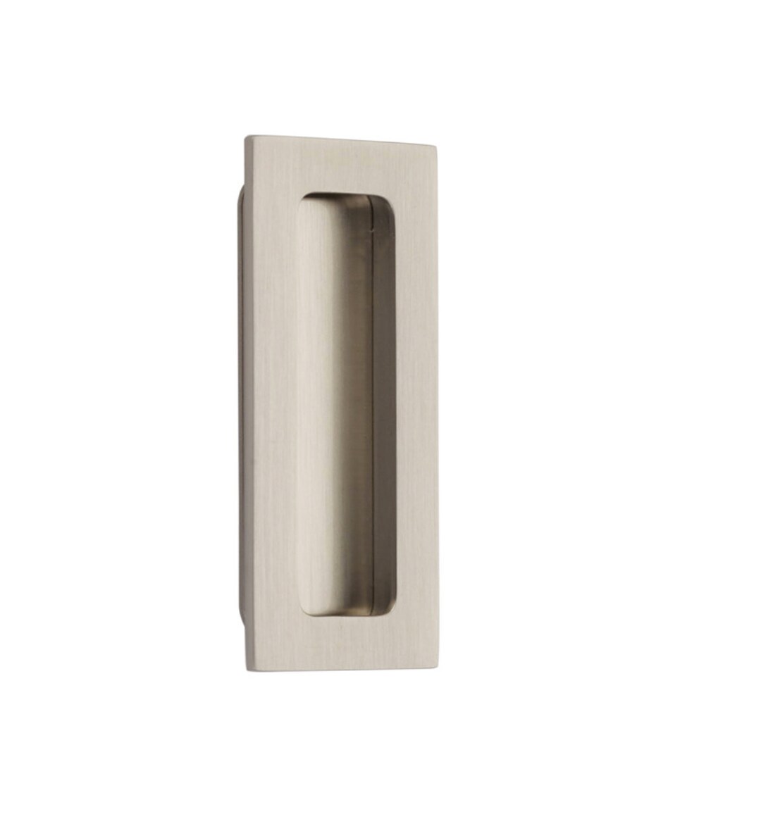 Rectangular Flush Recess Door Pull in Satin Nickel - Recessed Closet ...