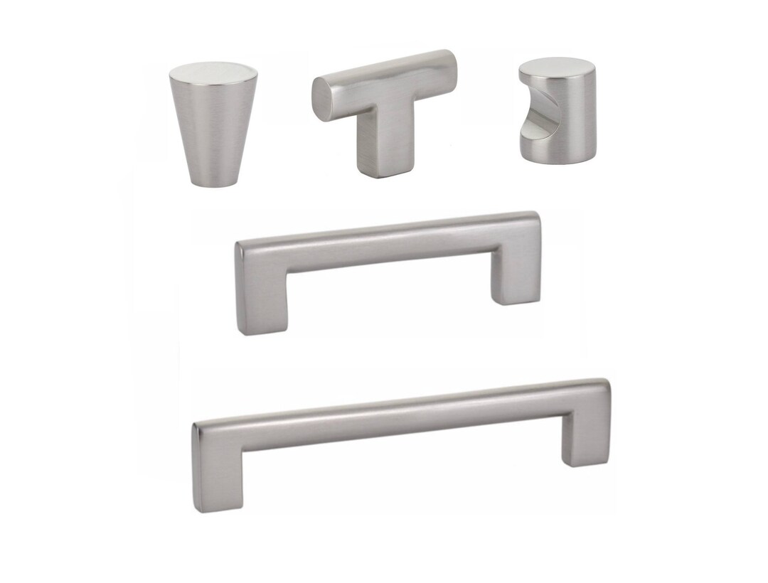 Luxe Cabinet Pulls in Satin Nickel, Cabinet Handles Cabinet Hardware ...