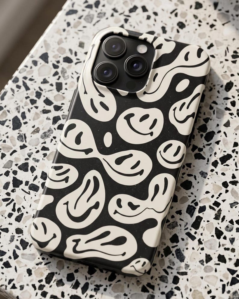 Melting Smiley Face Phone Case for iPhone 17, 16, 15, 14, 13, 12, 11 ...
