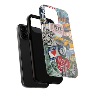 New York City Collage Tough Phone Case, iPhone 12-17 Magsafe Compatible ...