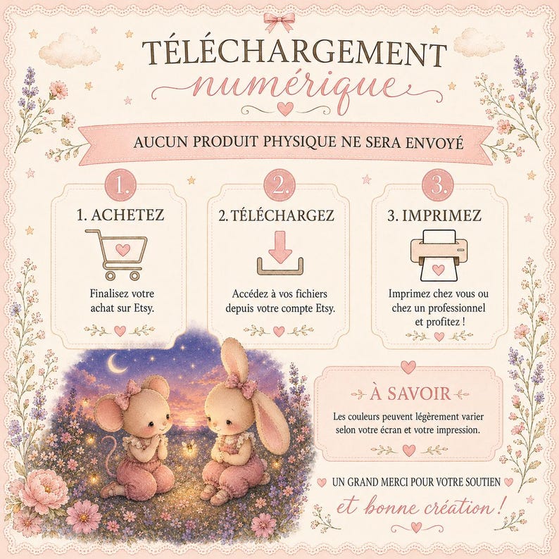 Fairy Tale Baby Poster With Fireflies – Rosélie and Mélie – Pastel ...
