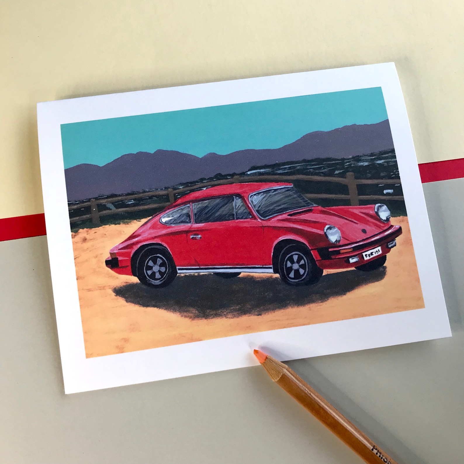 1975 Porsche 911 Porsche Blank Cards Porsche 911 Birthday Cards Porsche ...