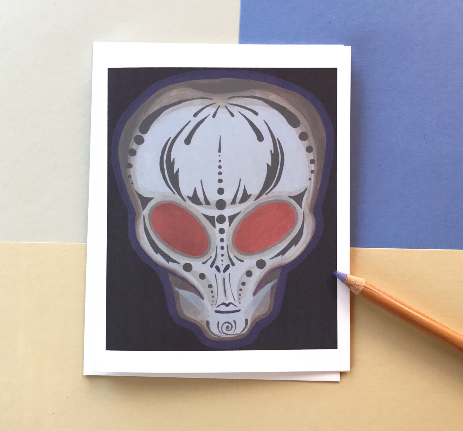 The Visitor Birthday Cards Alien Cards Alien ET I Believe Roswell Cards ...