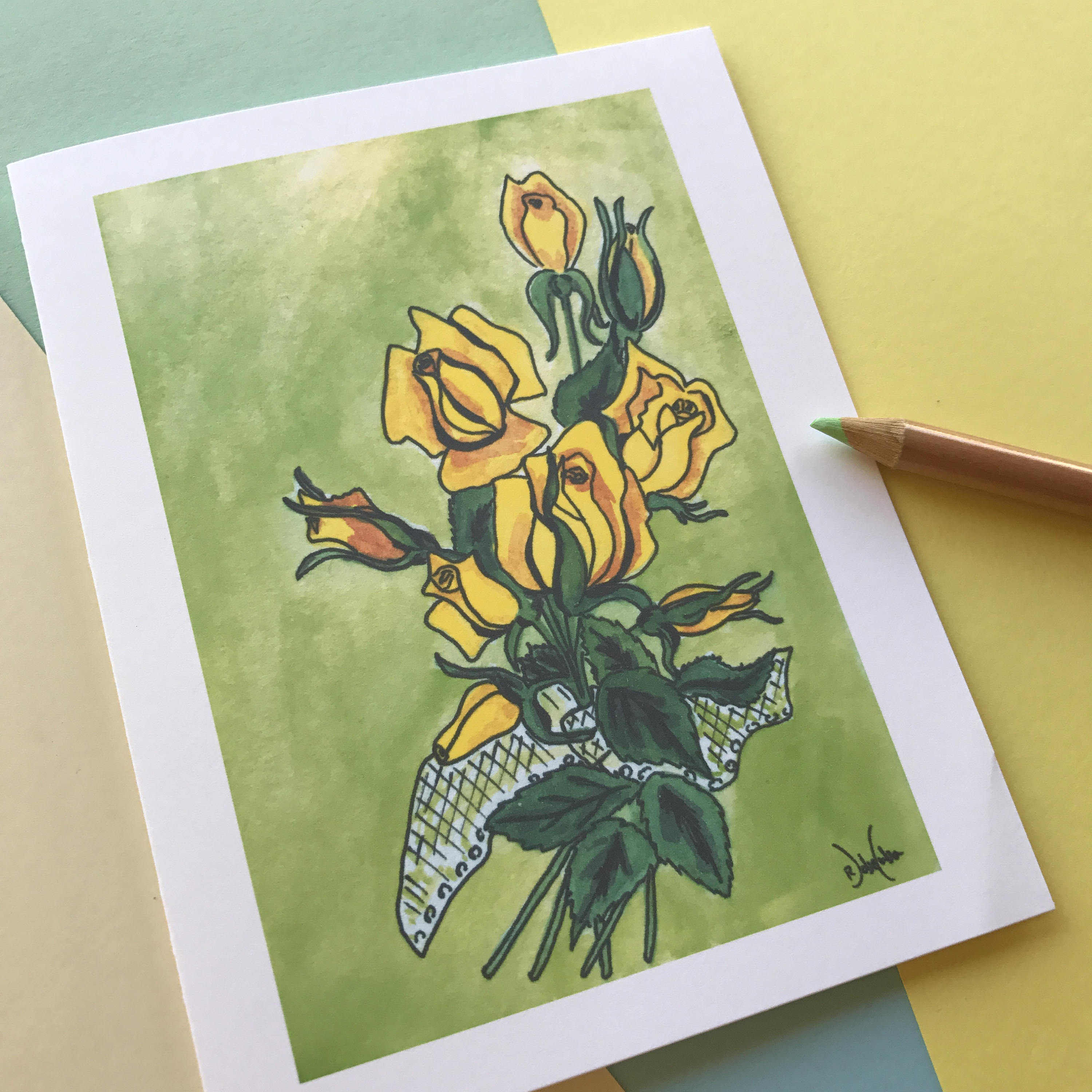 Yellow Roses Card Anniversary Cards Love Cards Birthday Cards ...