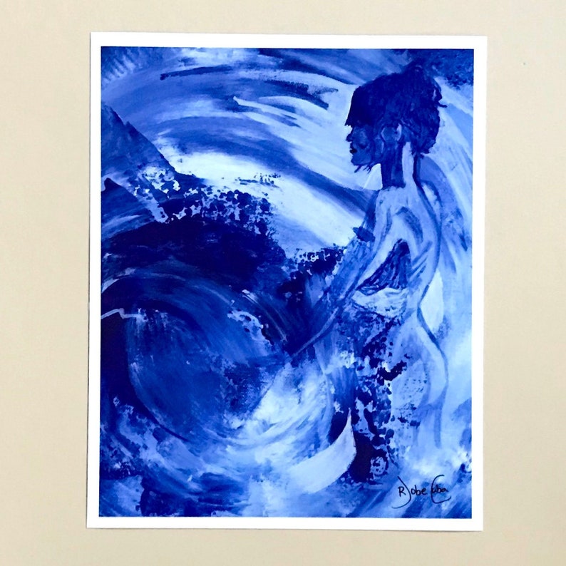 La Femme Bleu| Bleu| Blue Lady| Abstract Art| Modern Art| Figure Art ...