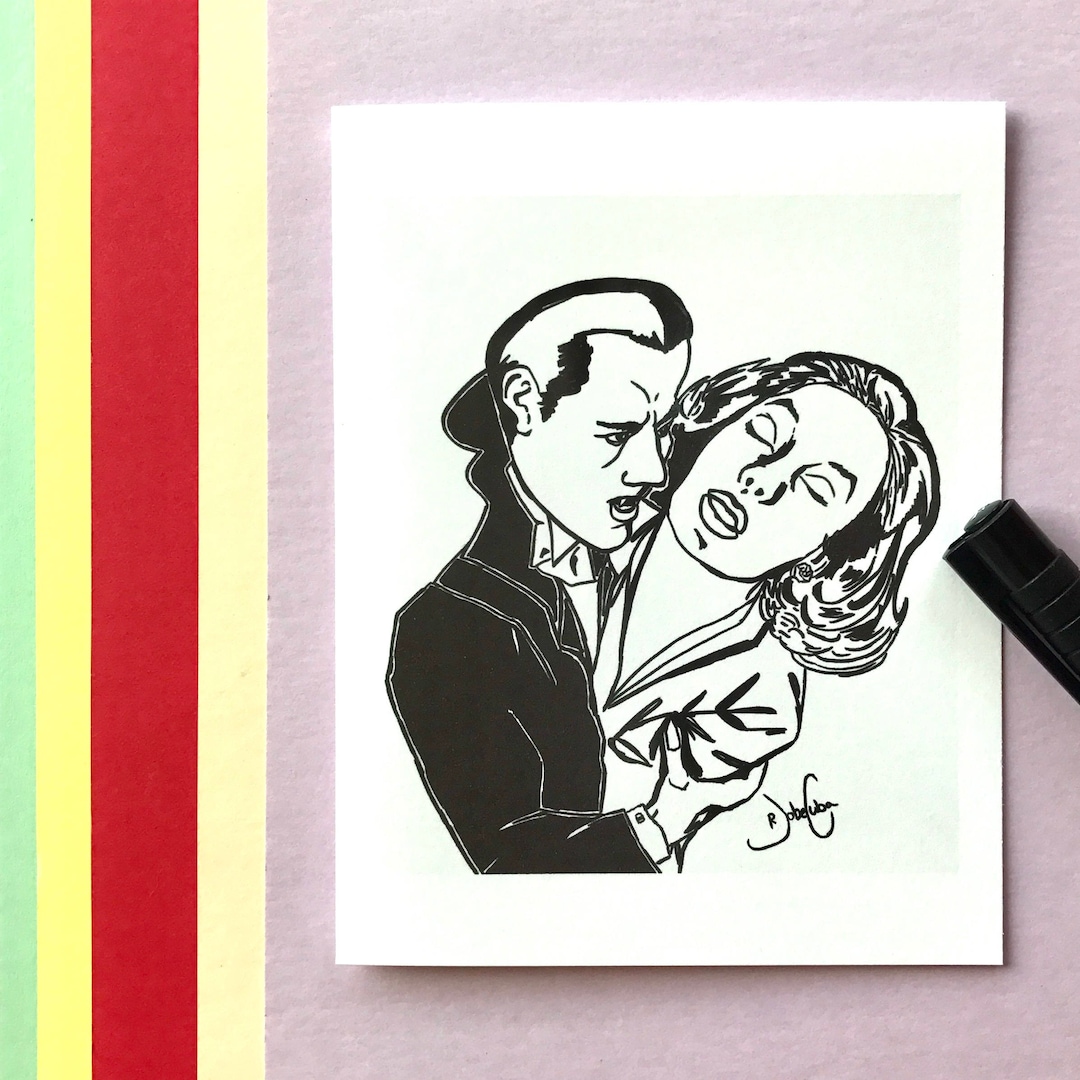 Love Bites| Dracula Greeting Cards| Halloween Cards| Vampire Notecards ...