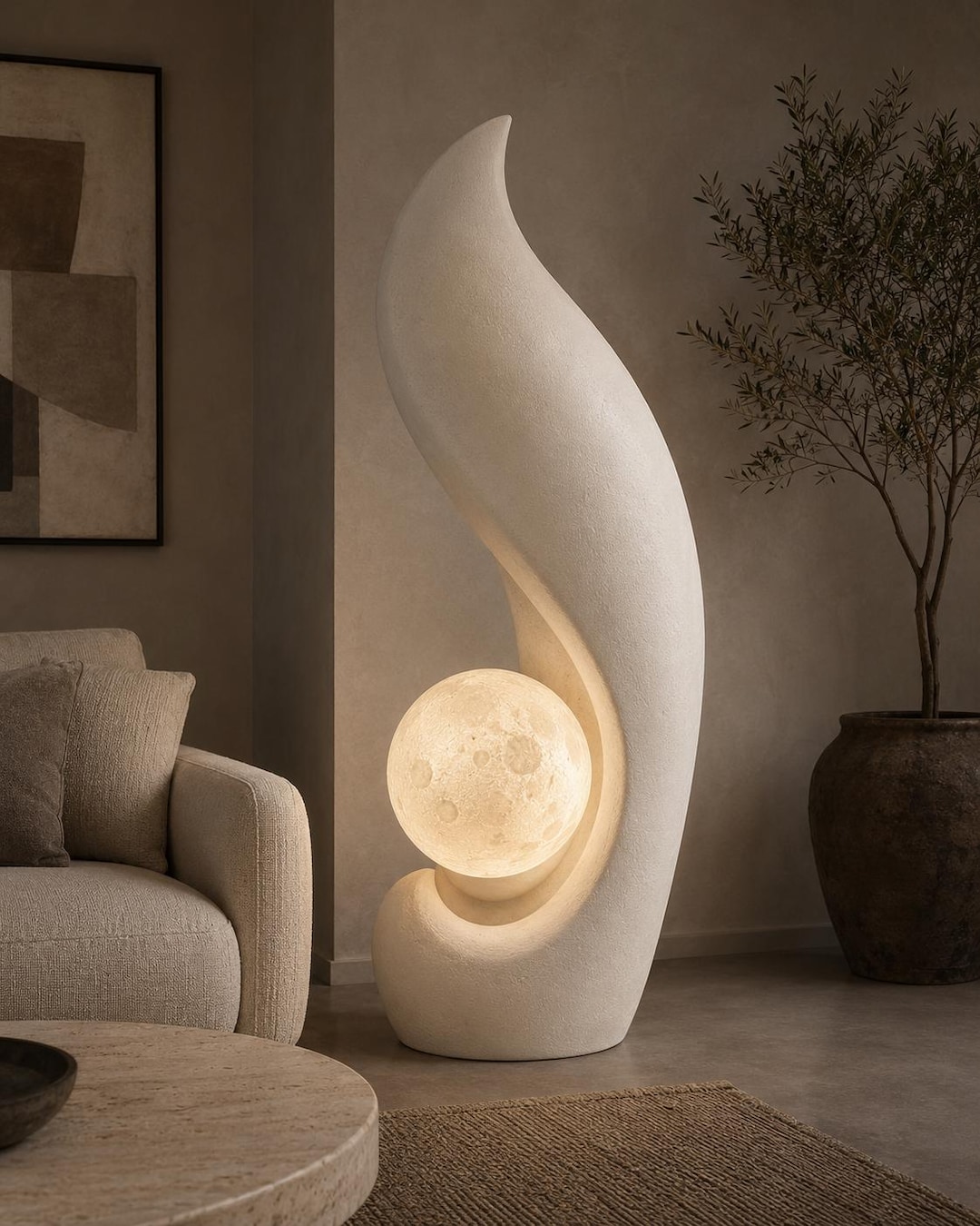 Illuminated Sculptural Art Object | Modern Sculptural Floor Lamp ...