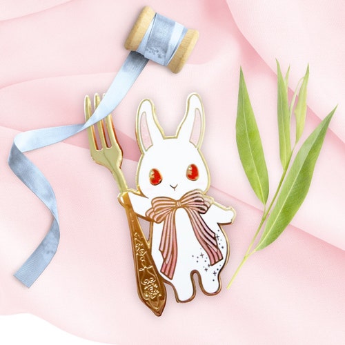 Otsukimi Rabbit Moon Enamel Pin Kawaii Mochi Bunny Lunar - Etsy