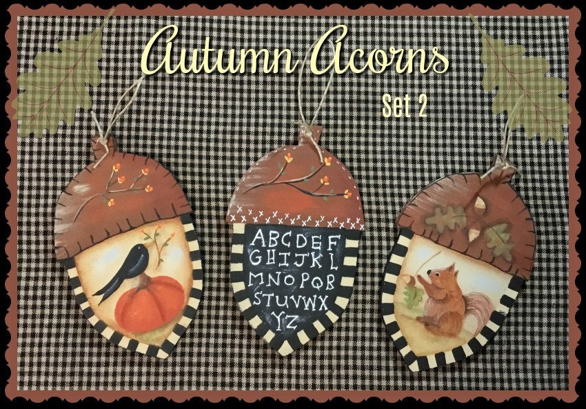 Autumn Acorns Set 2 - Etsy