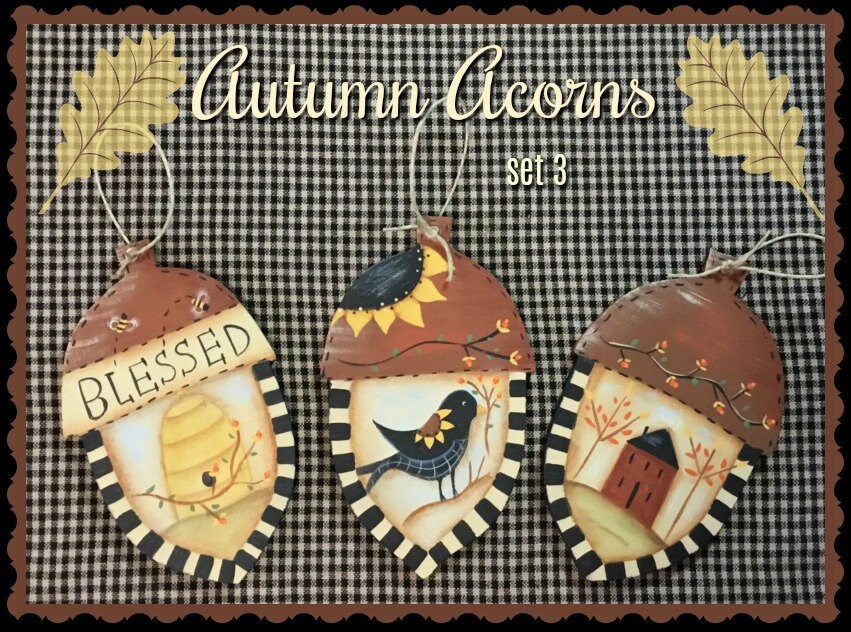 Autumn Acorns Set 3 - Etsy