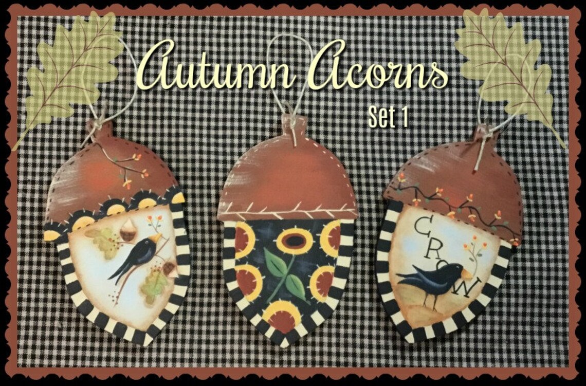 Autumn Acorns Set 1 - Etsy