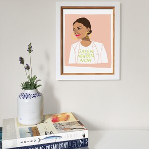 AOC Alexandria Ocasio-cortez, Portrait Illustration, Art Print ...