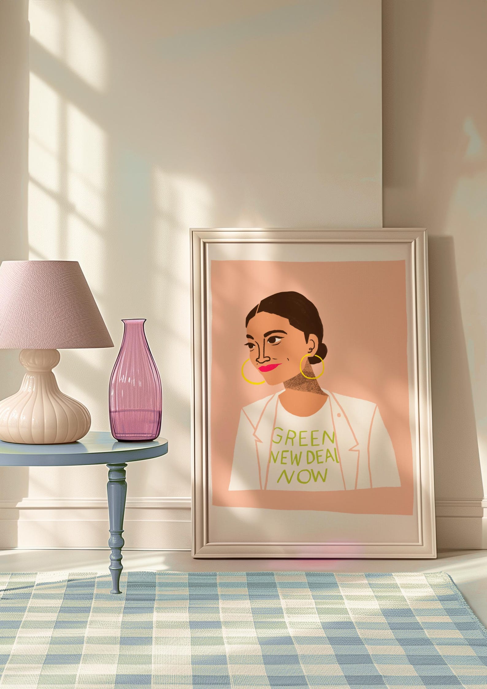 AOC Alexandria Ocasio-cortez, Portrait Illustration, Art Print ...