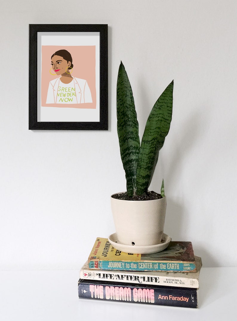 AOC Alexandria Ocasio-cortez, Portrait Illustration, Art Print ...