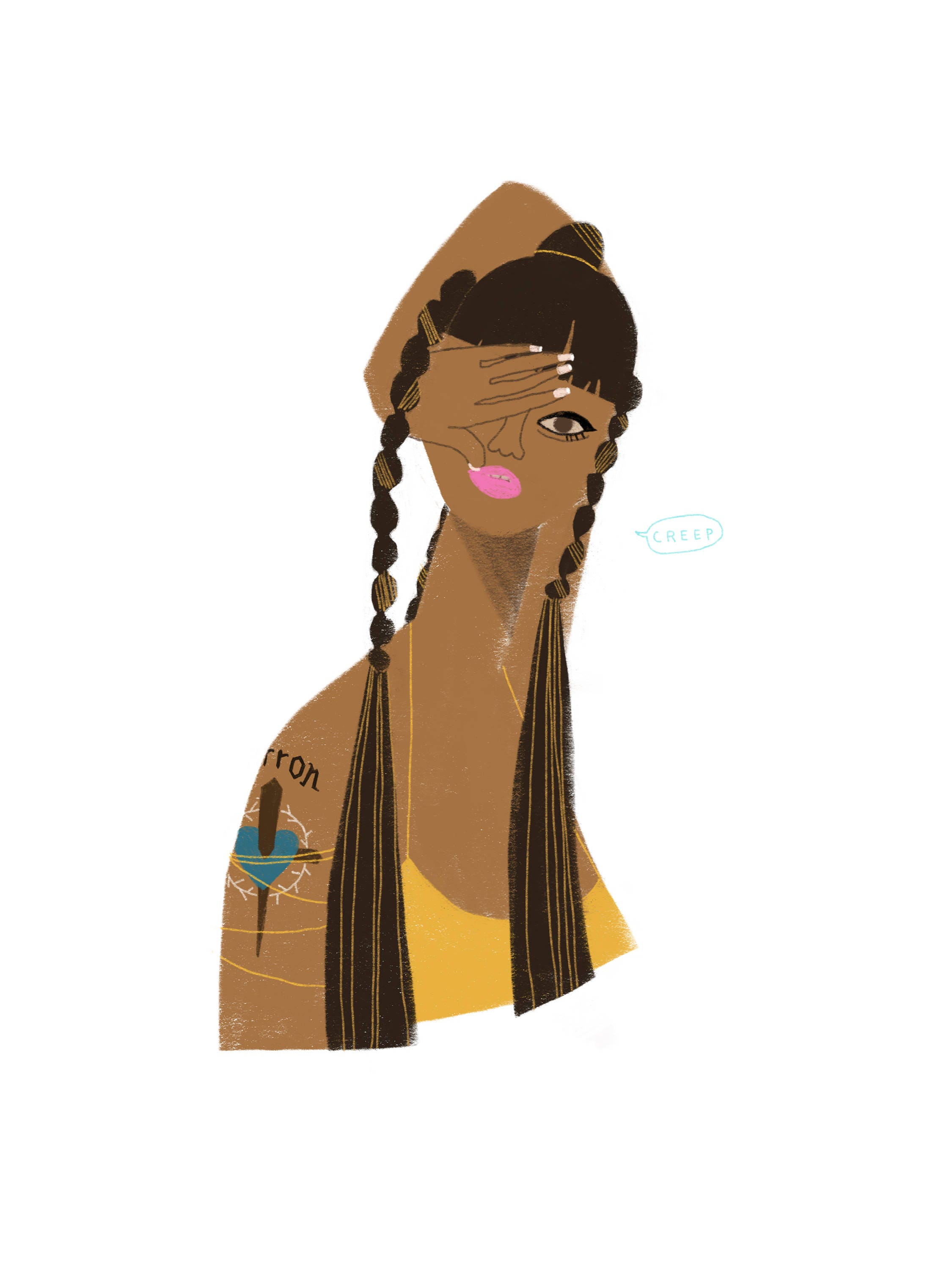 Women Left Eye Drawing