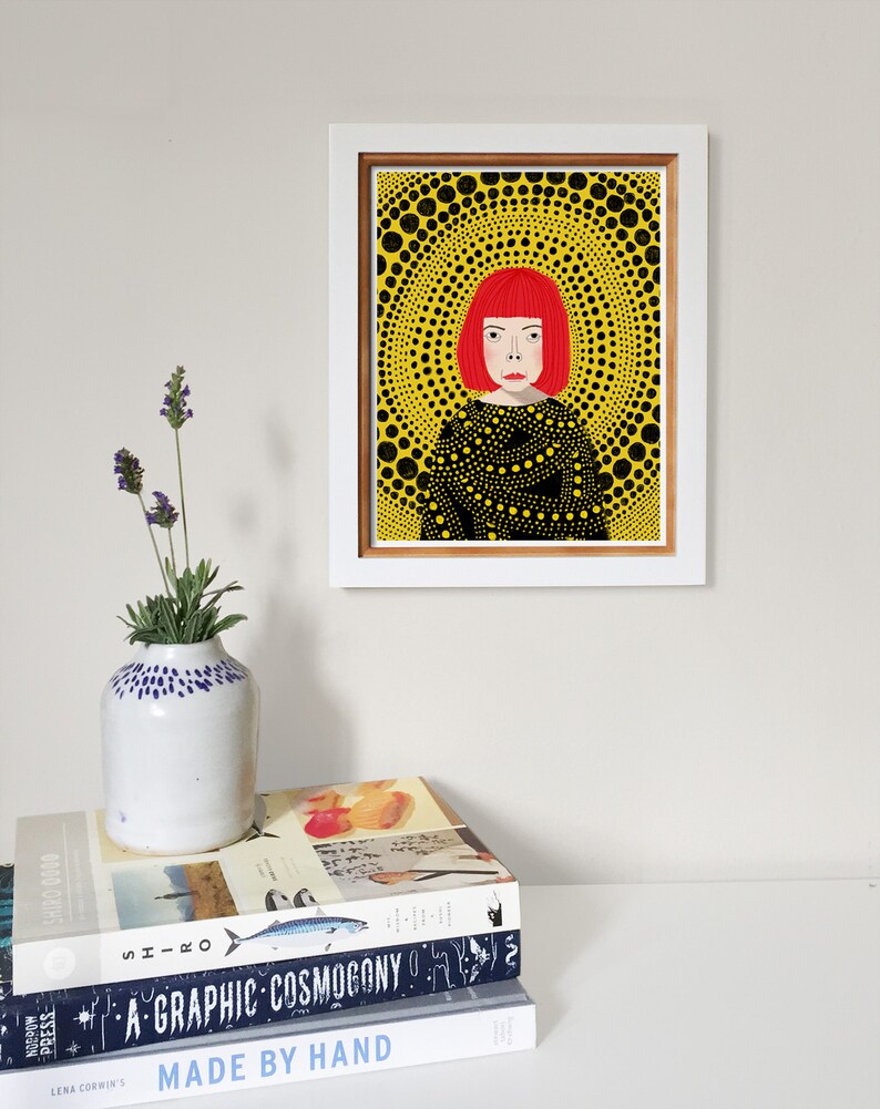 Yayoi Kusama Portrait Illustration Art Print Printable | Etsy