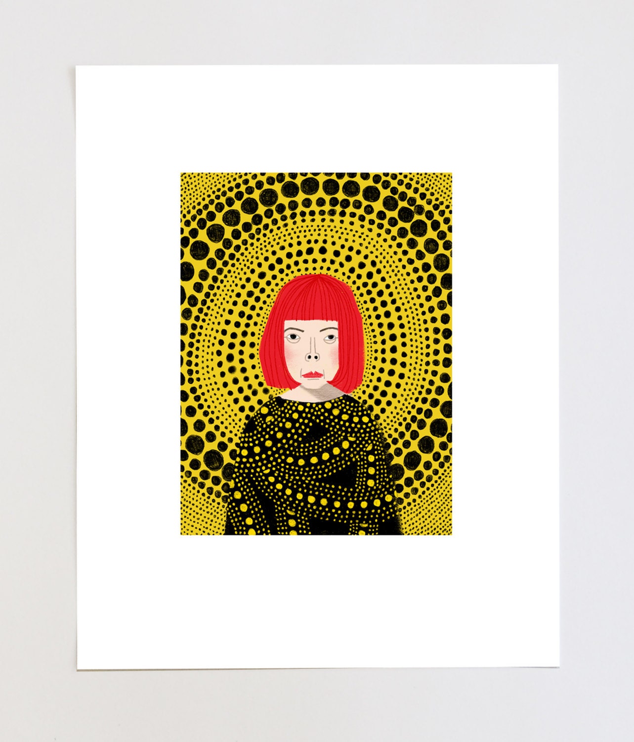 Yayoi Kusama Portrait Illustration Art Print | Etsy