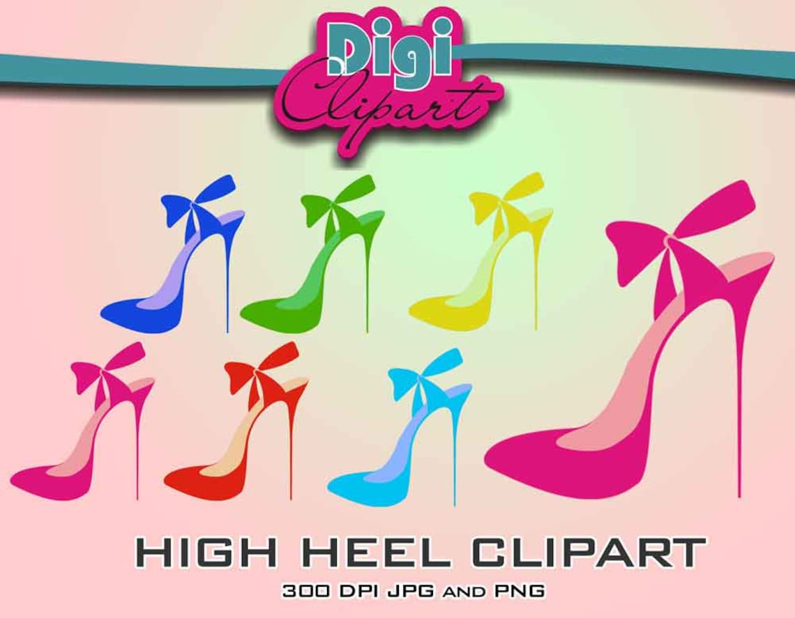 High Heel Shoe Clip Art - INSTANT DOWNLOAD - Etsy