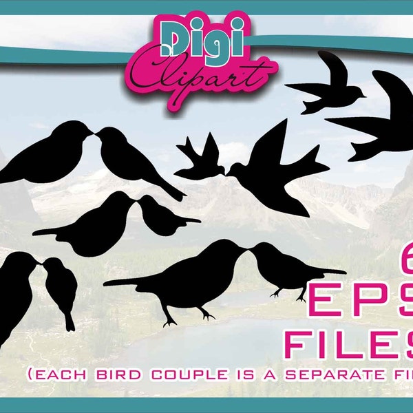 Love Birds Clip Art - Etsy