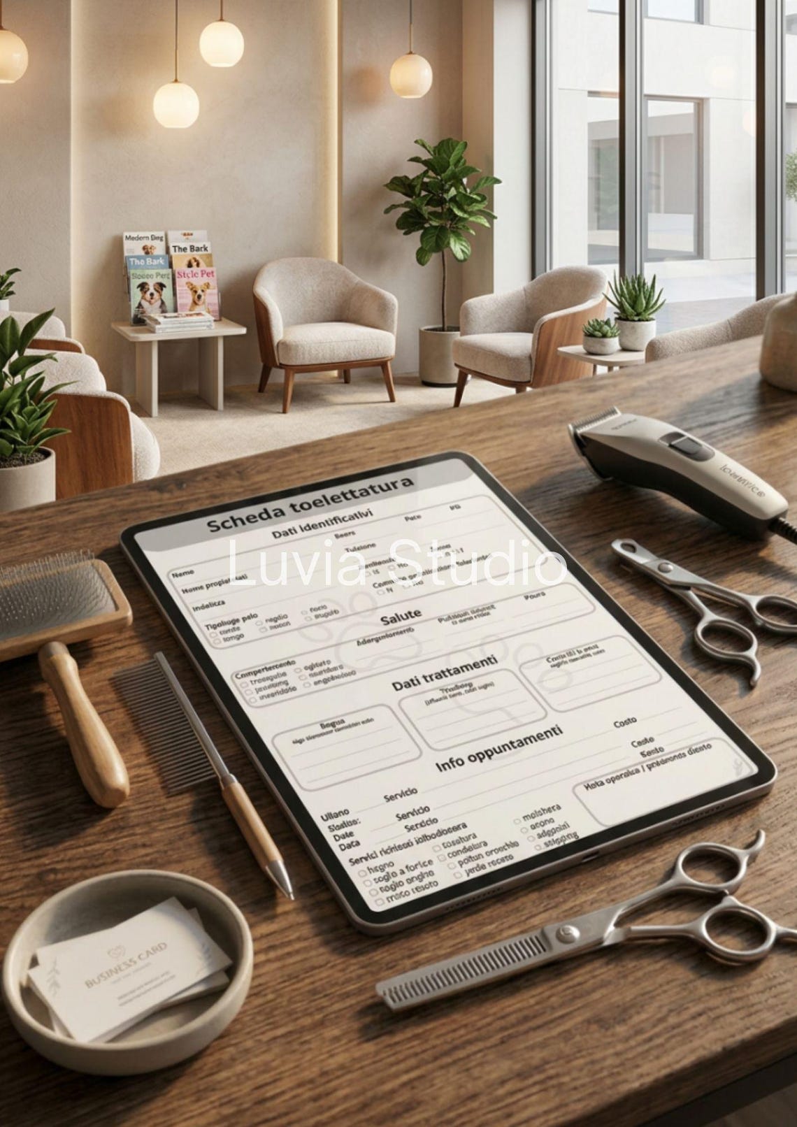 Grooming Client Card - Professional Template - Etsy