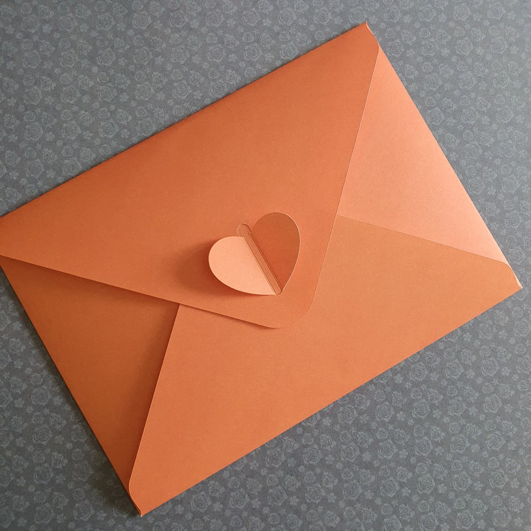 Reusable Self Sealing Heart Closure Clasp Envelope SVG Design Plus ...
