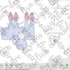 Easter Bunny Gift Box Gift Bag SVG. Downloadable Design for Cricut ...