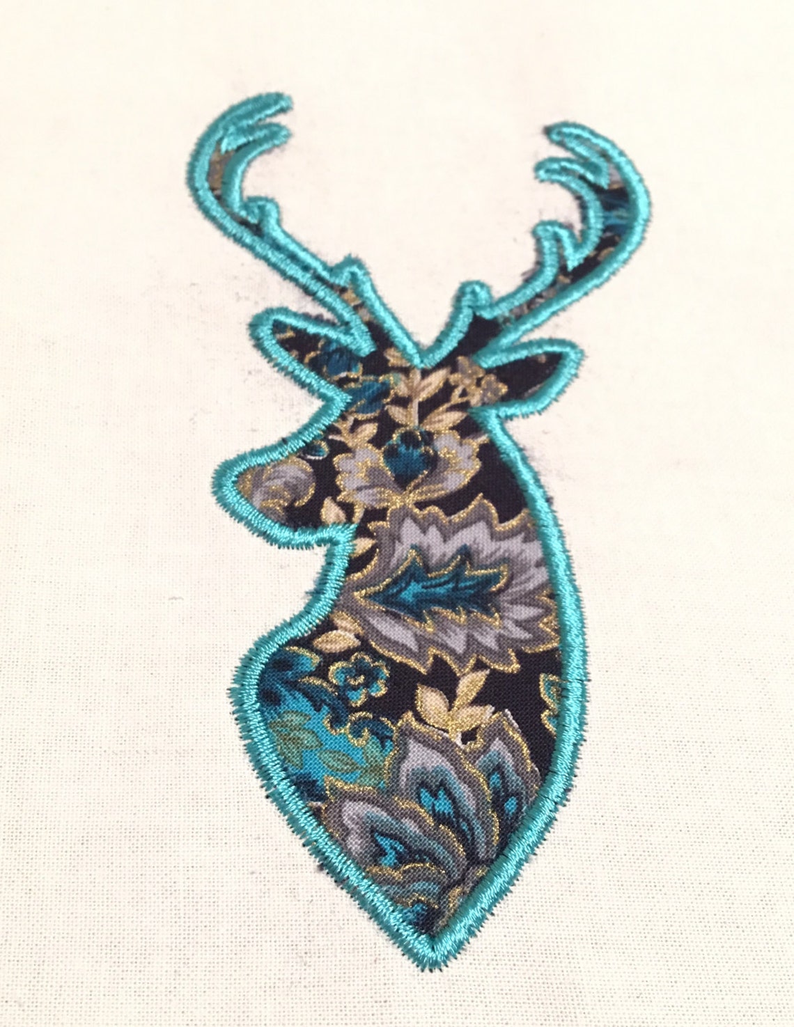 Stag/deer Head Applique Embroidery Design Instant Download - Etsy