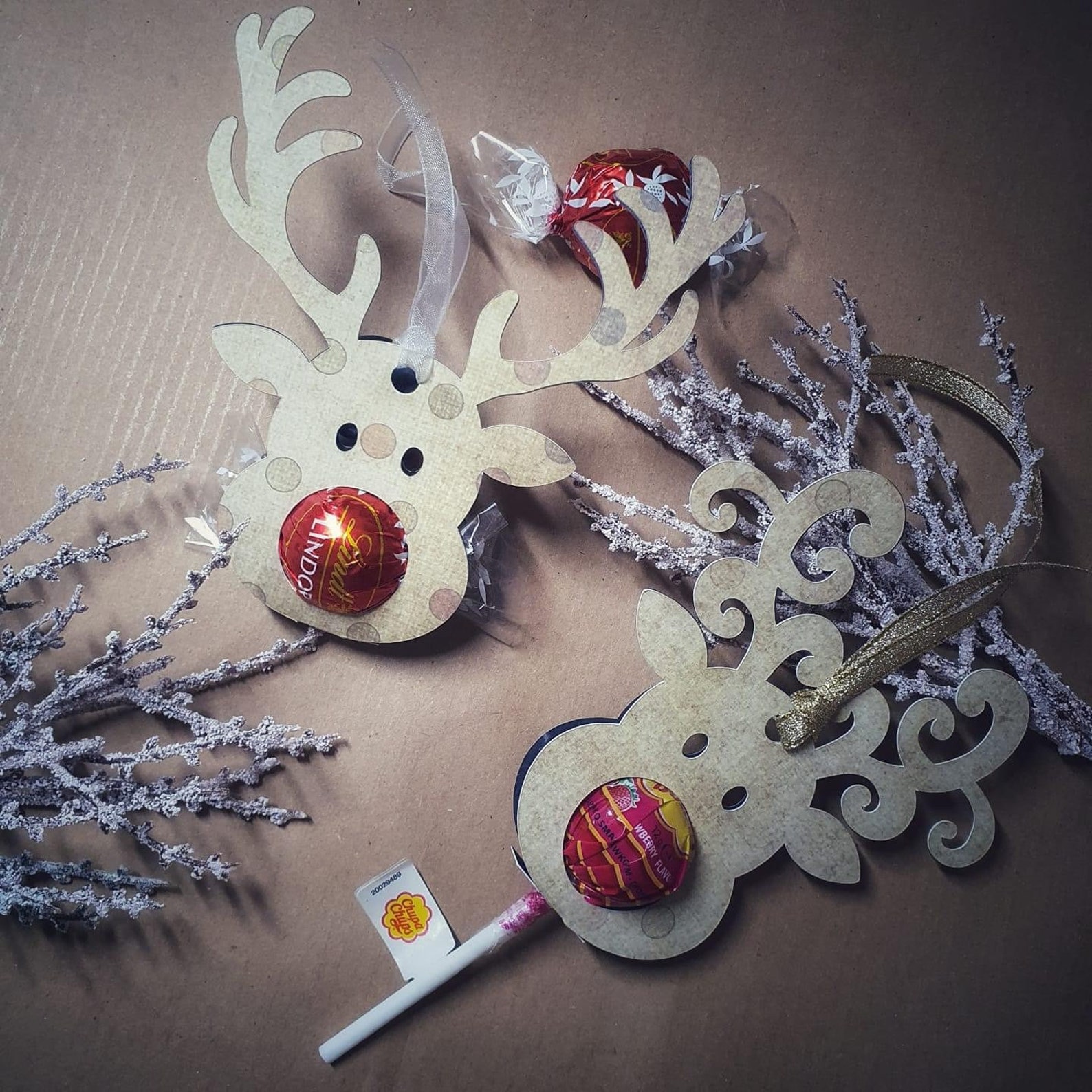 Cute Reindeer Lollipop Popsicle Ferrero Rocher Lindt Lindor | Etsy UK