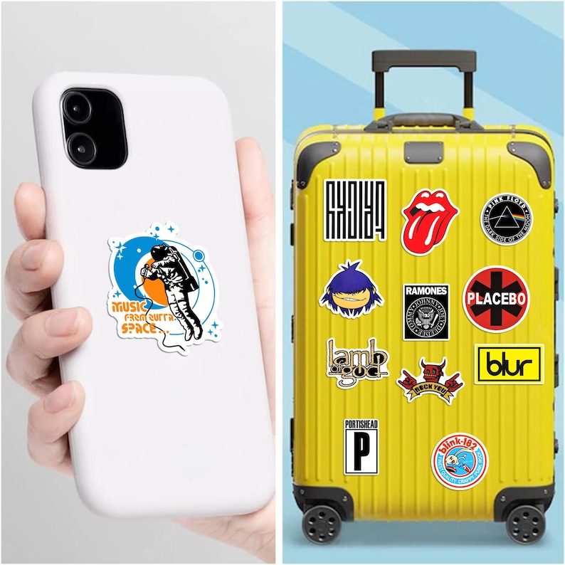 Classic Rock Band Stickers, 60s-90s Metal Decals, Waterproof Vinyl ...