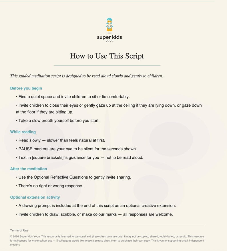 Butterfly Body Scan Meditation Script for Kids | Guided Mindfulness ...