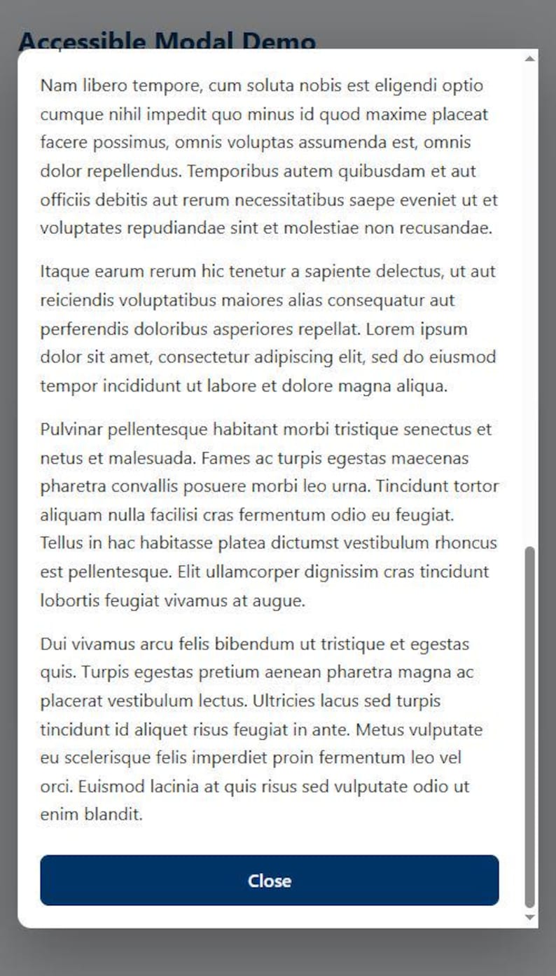 Accessible Modal Popup Html Css Js | WCAG Compliant Dialog Component ...