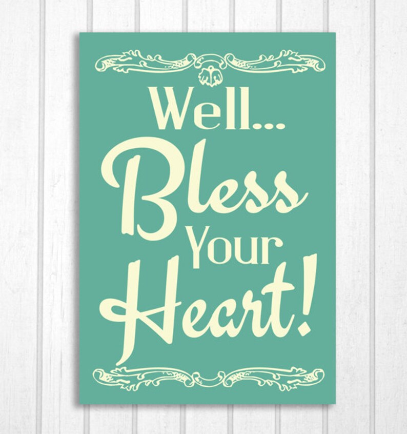 Bless Your Heart Southern Belle Saying Wood Sign | Etsy