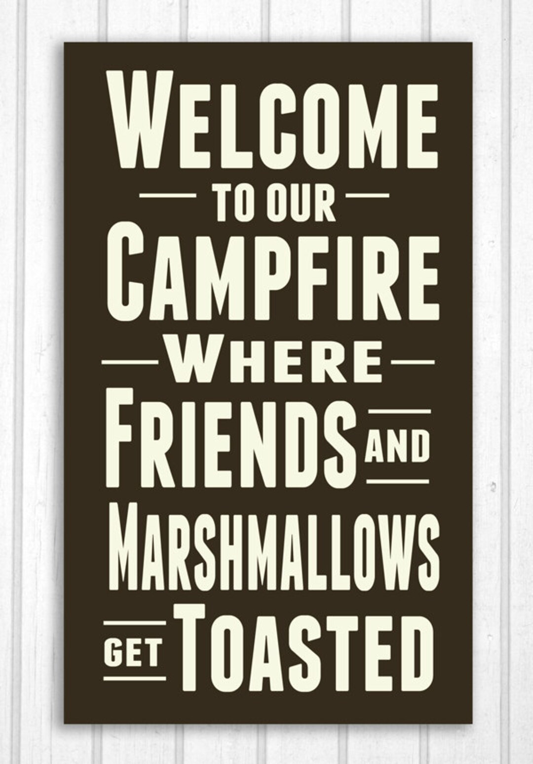 Welcome to Our Campfire Wood Sign - Etsy