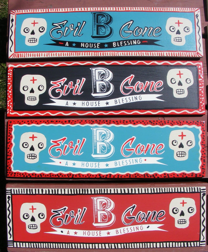 New Orleans Inspired House Blessing Evil Be Gone 20 Inch Hand Painted ...
