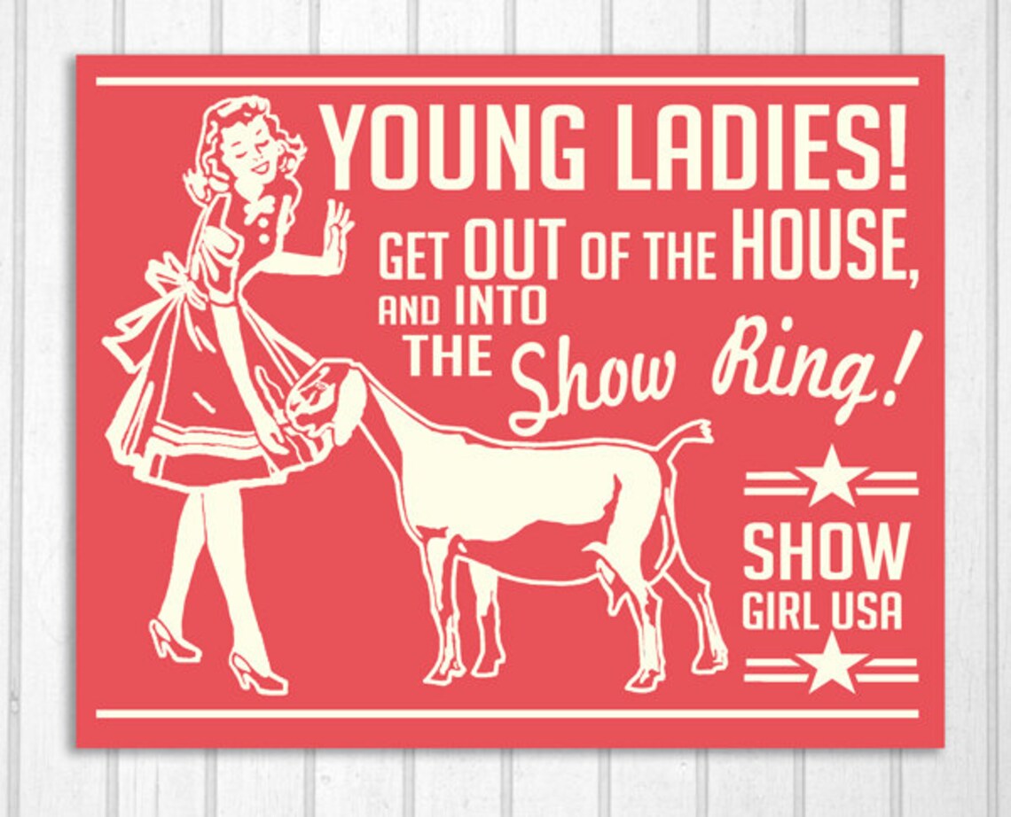 Show Dairy Goat Retro Hand Screened Wood Sign - Etsy