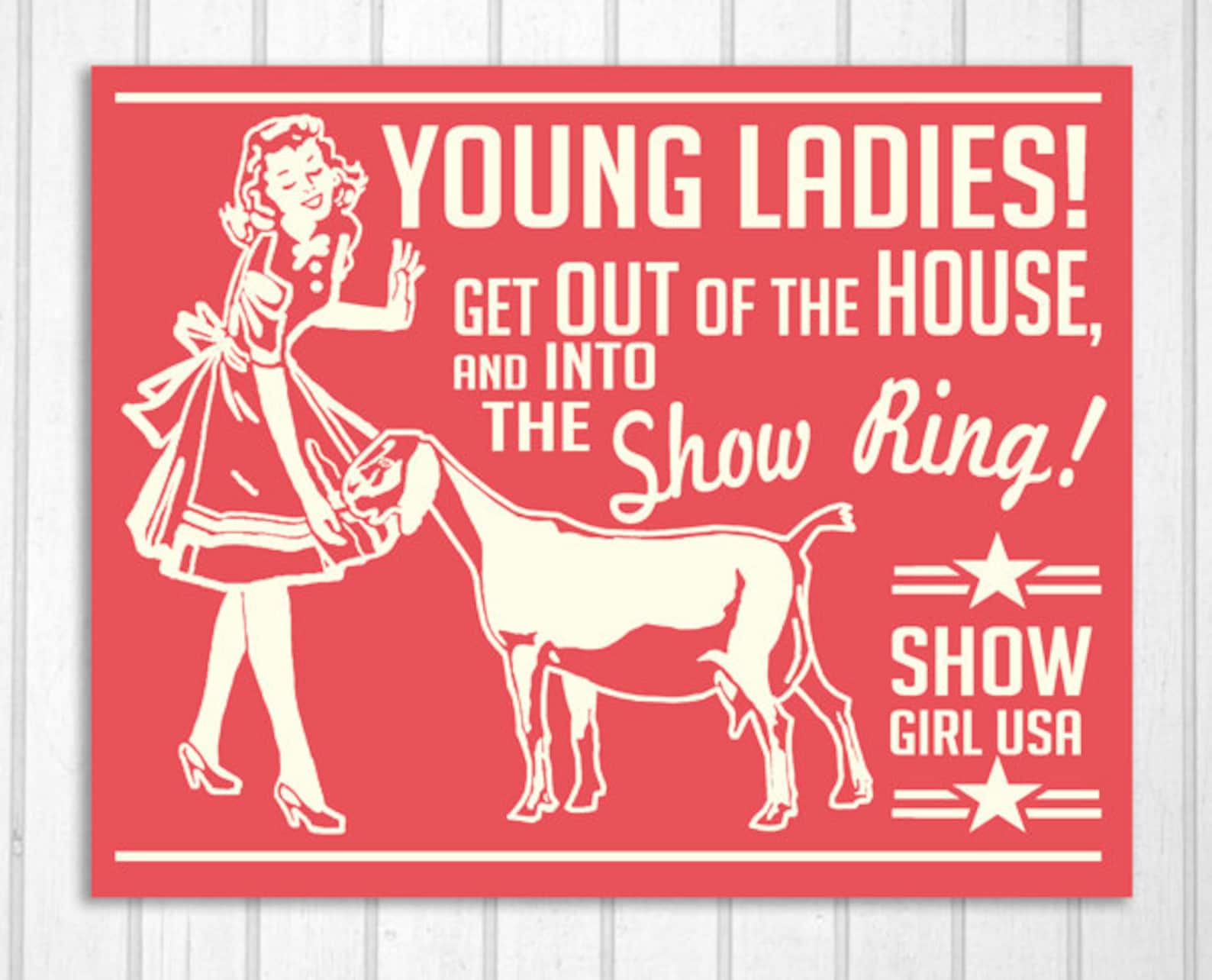 Show Dairy Goat Retro Hand Screened Wood Sign - Etsy