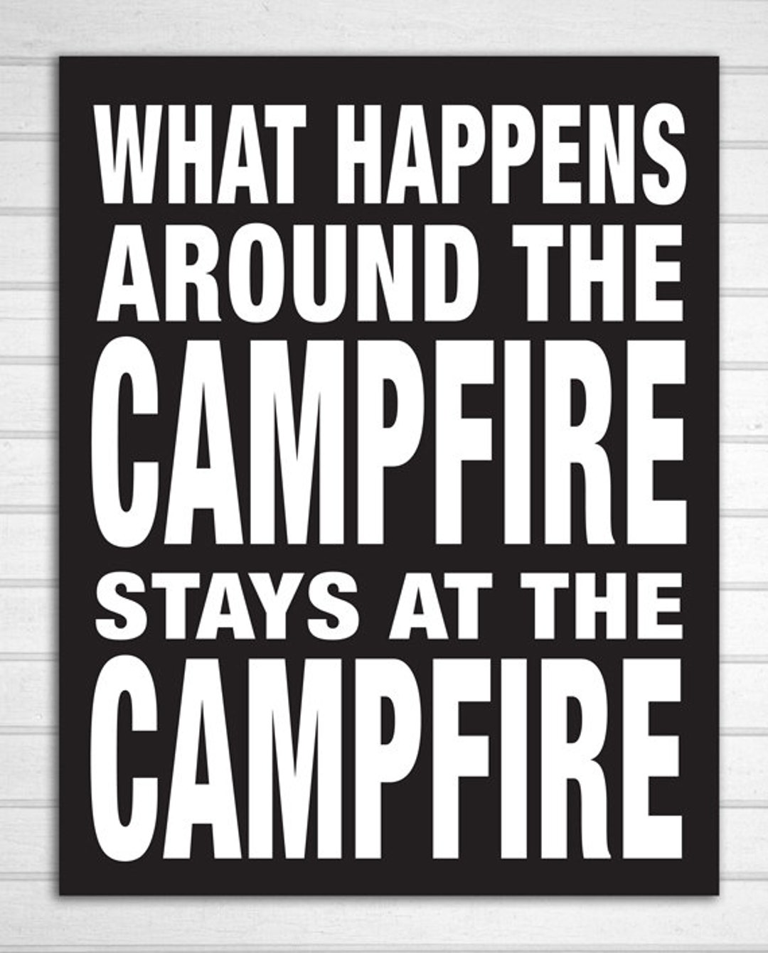 Rustic Cabin Campfire Wood Sign - Etsy
