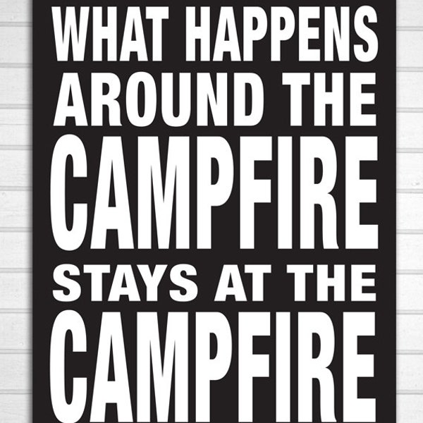 Campfire Sign - Etsy