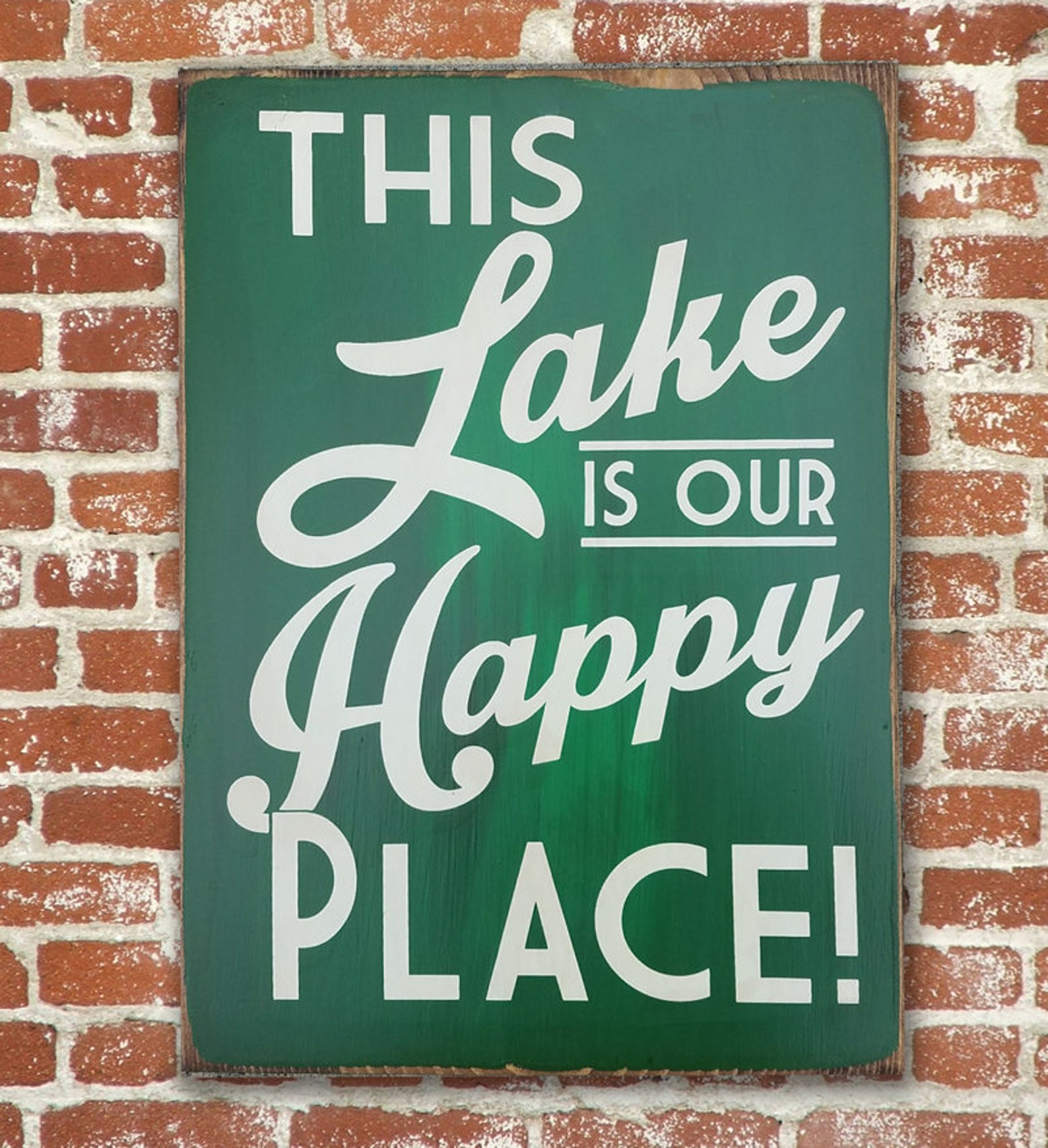 Lake Sign This Lake is Our Happy Place Sign - Etsy