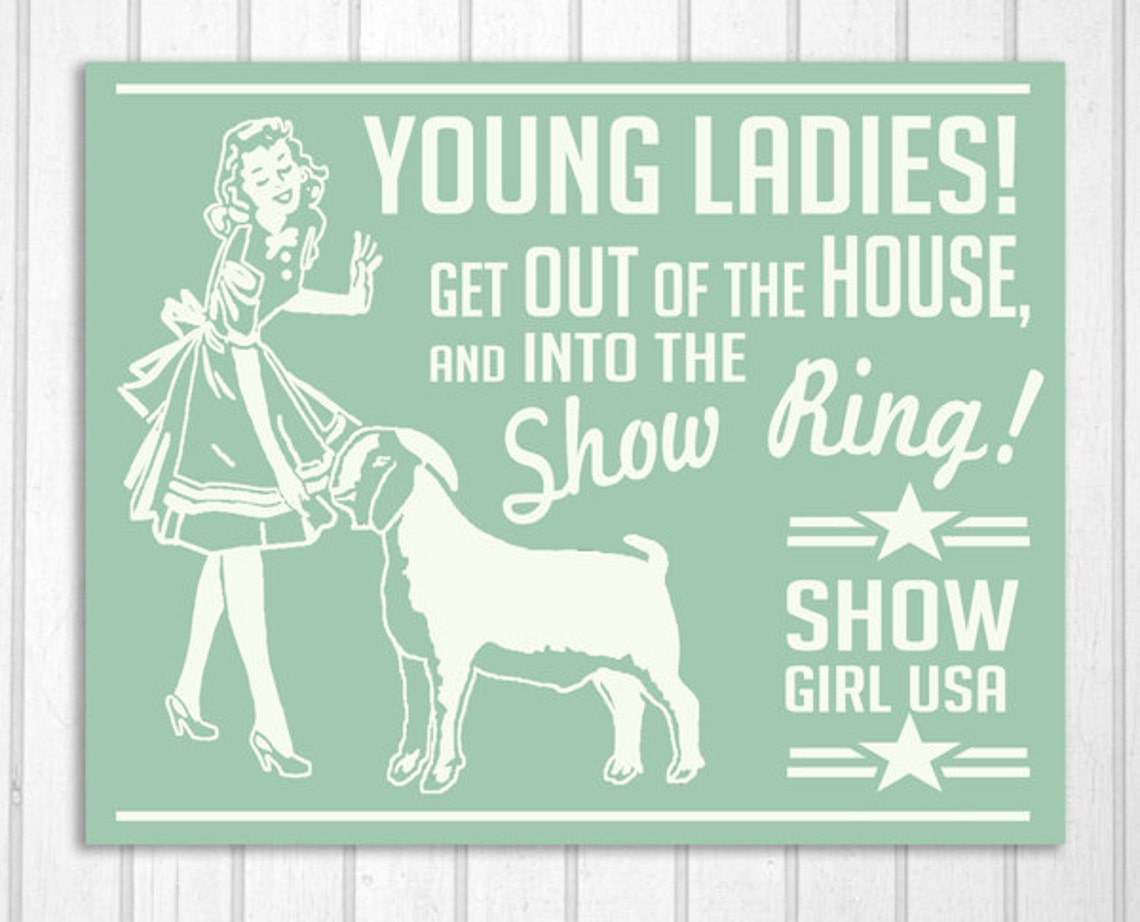 Show Boer Goat Retro Hand Screened Wood Sign - Etsy