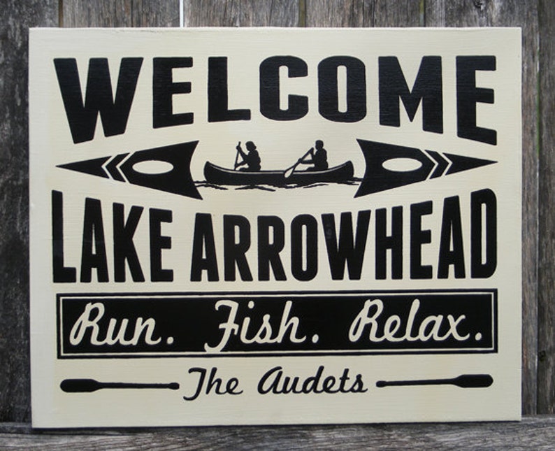 Personalized Welcome Cabin Lake Camp Wooden Signs - Etsy