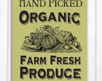 Organic Produce Sign - Etsy