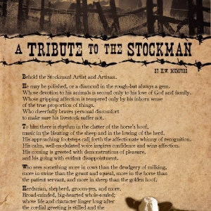 A Tribute to the Stockman Poem 12 X 18 Poster Print - Etsy